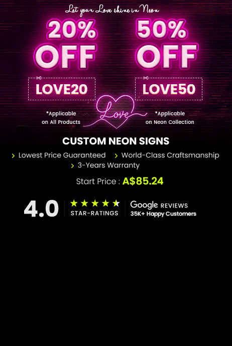 Custom Neon Signs Australia | LED Neon Lights Sign Australia ...